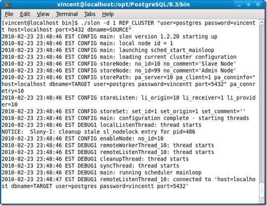 Open BI: Data replication with Postgresql and Slony